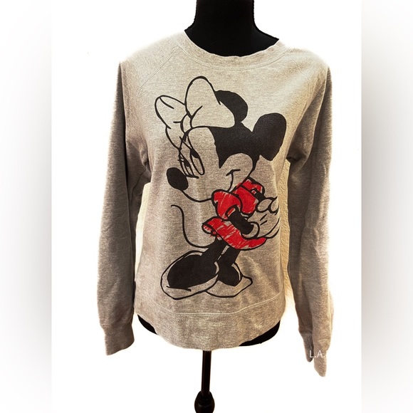 Disney | Tops | Gray Minnie Mouse Sweatshirt In Size Large | Poshmark